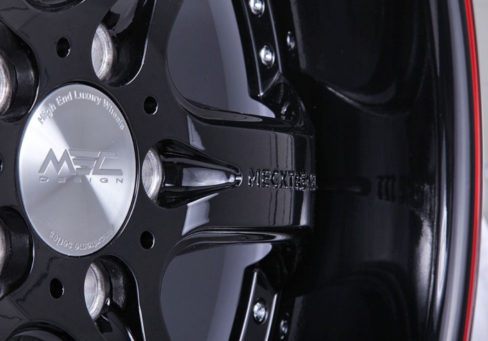 mecxtreme3 one piece wheel in Full Glossy Black without Stainless Steel ...