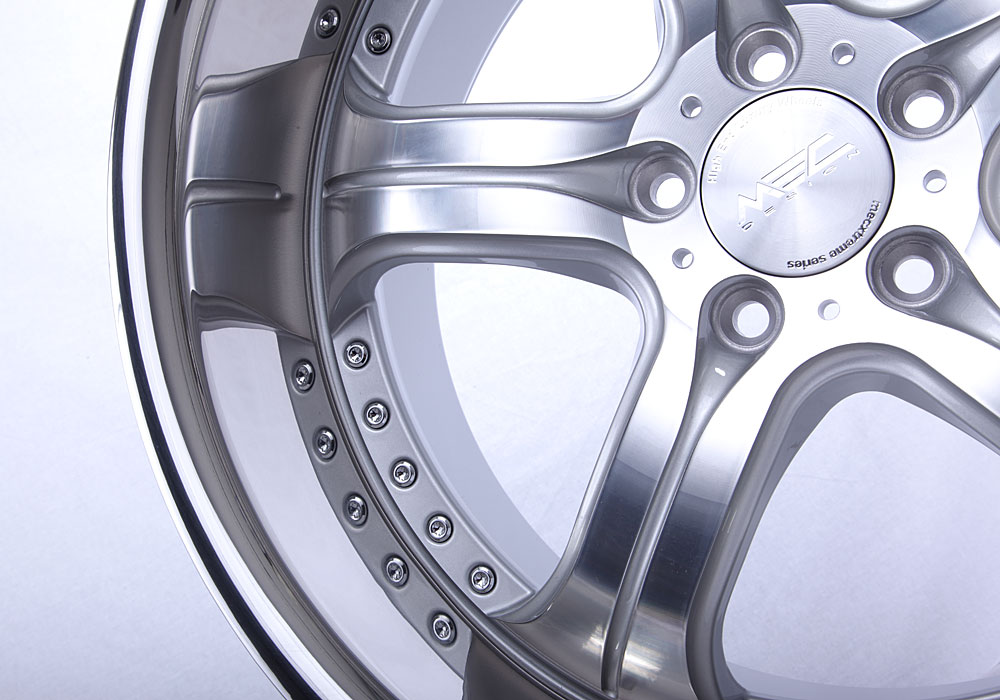 mecxtreme3 one piece wheel in Satin with Stainless Steel Lip – MEC Design