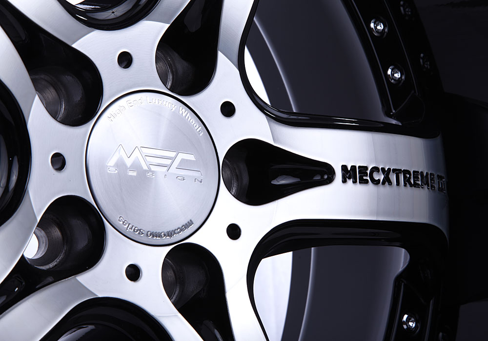 mecxtreme3 one piece wheel in Satin Double Black without Stainless ...